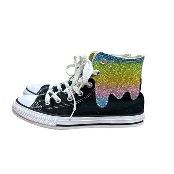 Converse | Shoes | Converse Chuck Taylor All Star Glitter Drip Rainbow ...